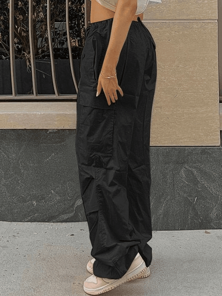 2023 Drawstring Y2k Baggy Cargo Pants Pink M In Cargo Pants Online